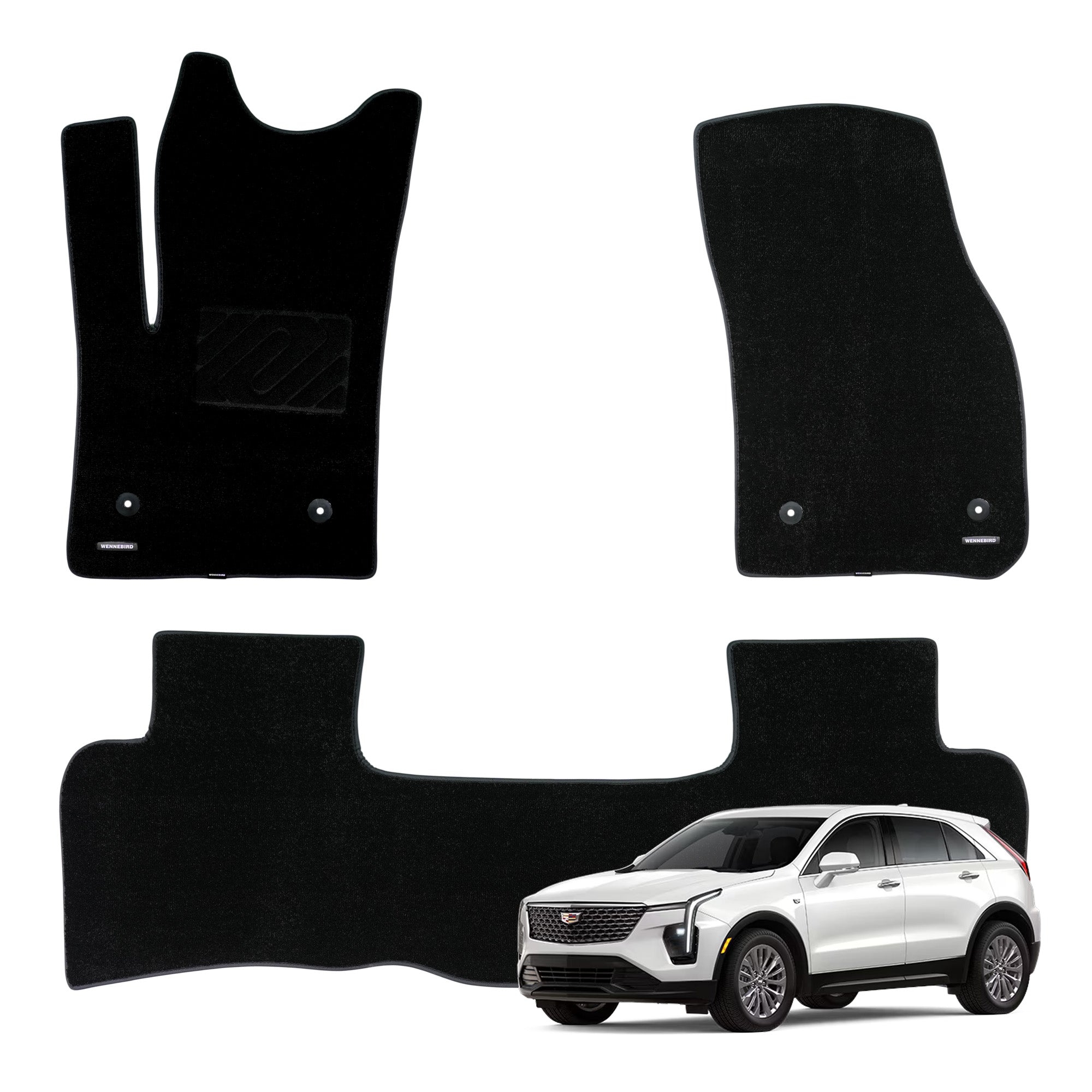 WENNEBIRD Superior Carpet Floor Mats for 2019 2024 Cadillac XT4 3pc